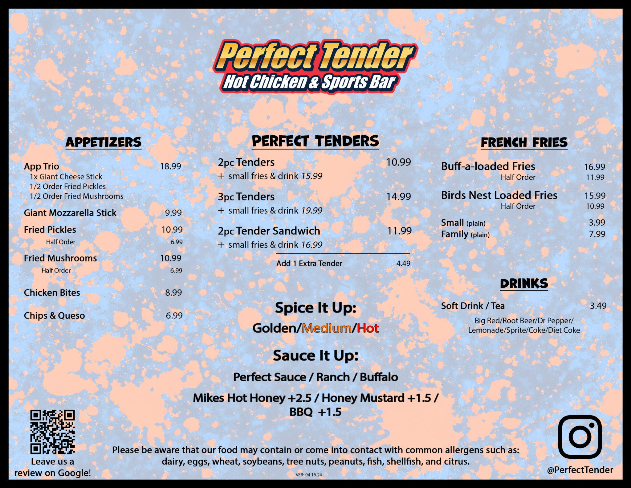 Menu – Perfect Tender